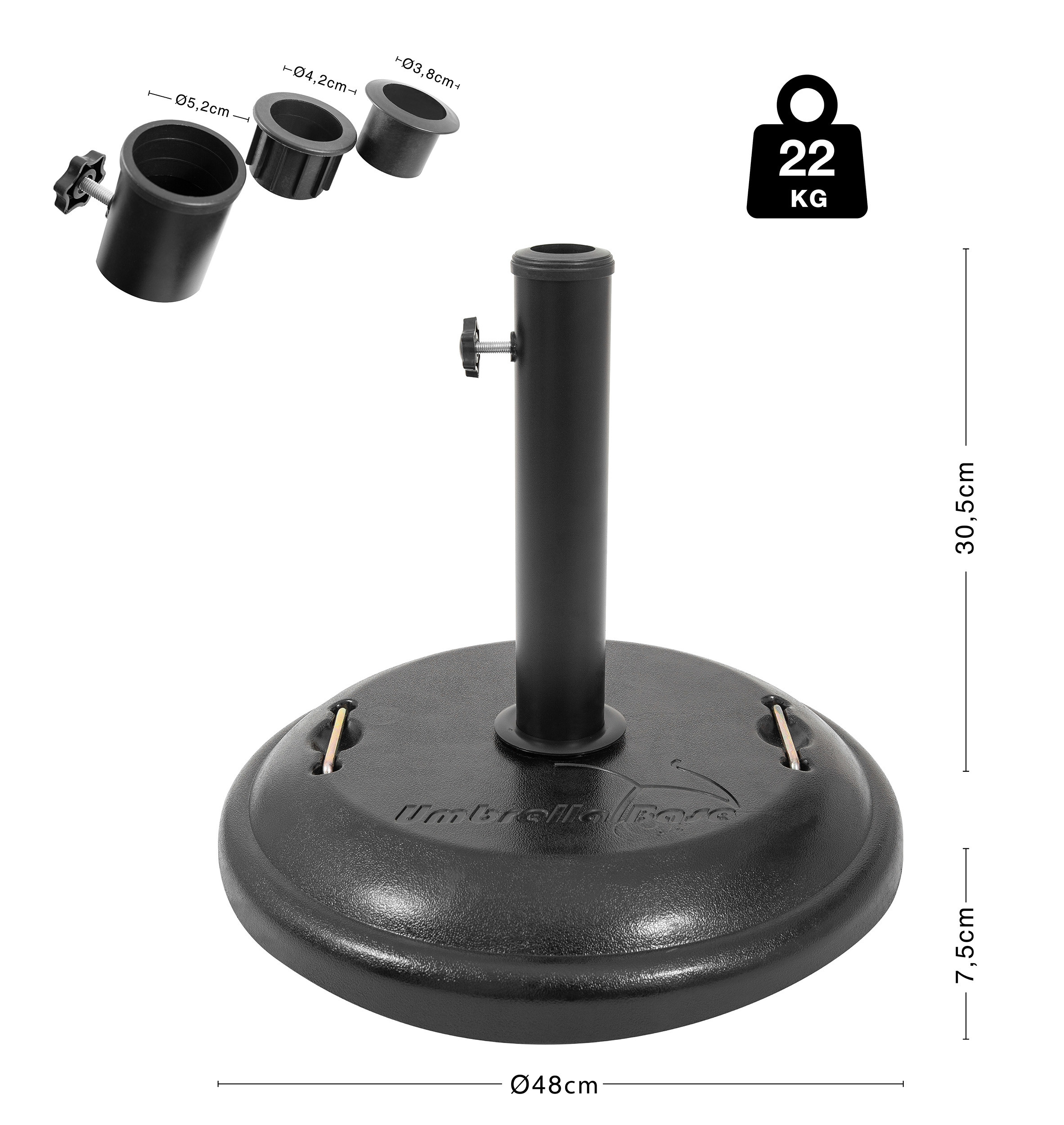 Escape Camping Βαση Ομπρελας Τσιμ. 460X80Mm 22Kgr (12280) | Hall of Brands