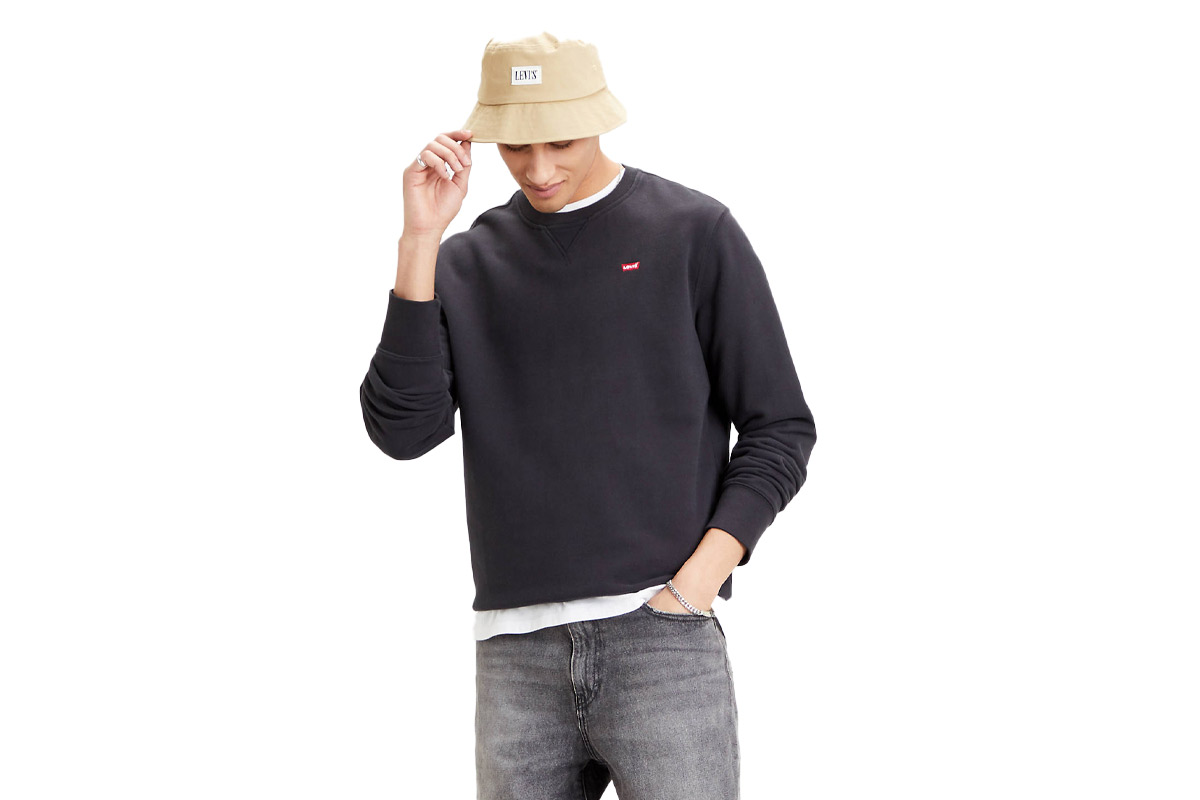 Levi's New Original Ανδρική Μακρυμάνικη Μπλούζα Μαύρη | Hall of Brands