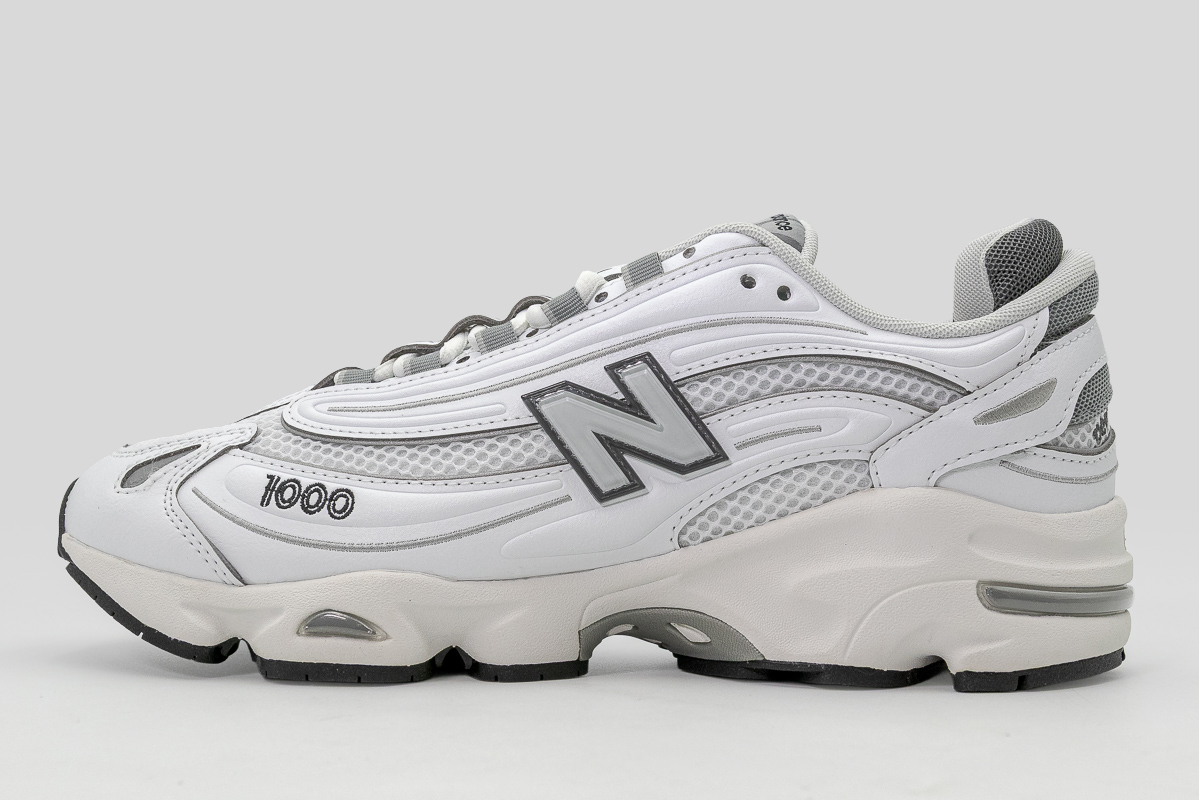 New Balance 1000 Unisex Sneakers Λευκά, Γκρι Σκούρο