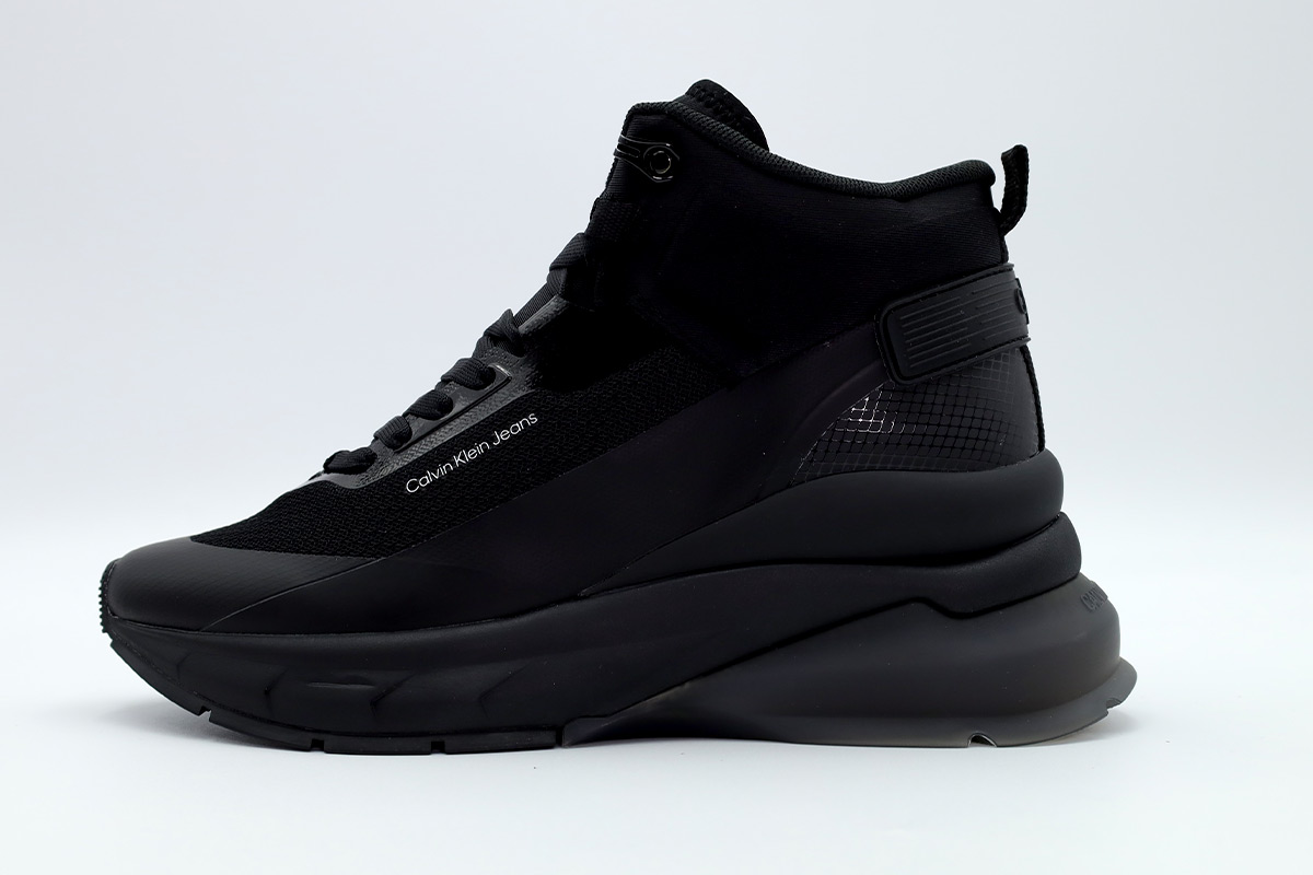 Calvin Klein Wedge Runner Lace Up In Mix Γυναικεία Μποτάκια Μαύρα ...